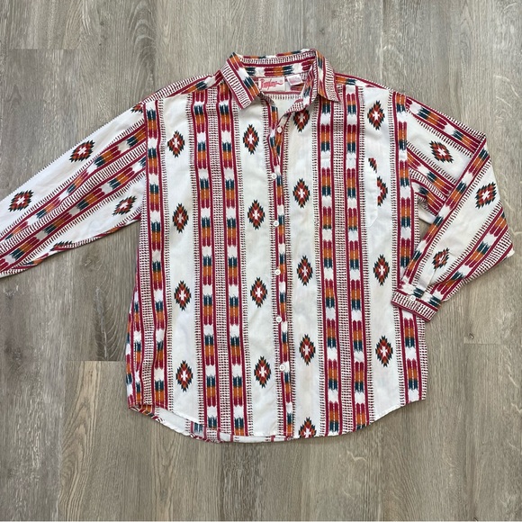 American Vintage | Tops | Vintage 8s Pennylane Southwestern Button Down ...